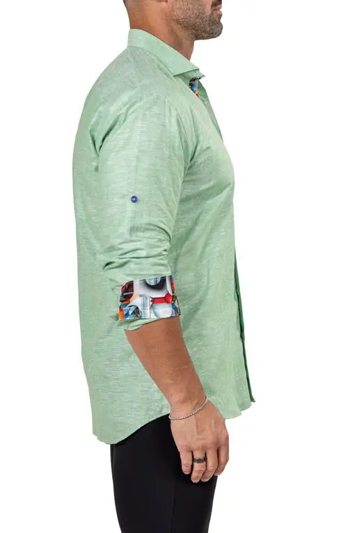 MACEOO Eins Marthy Contemporary Fit Button-up Shirt - Green