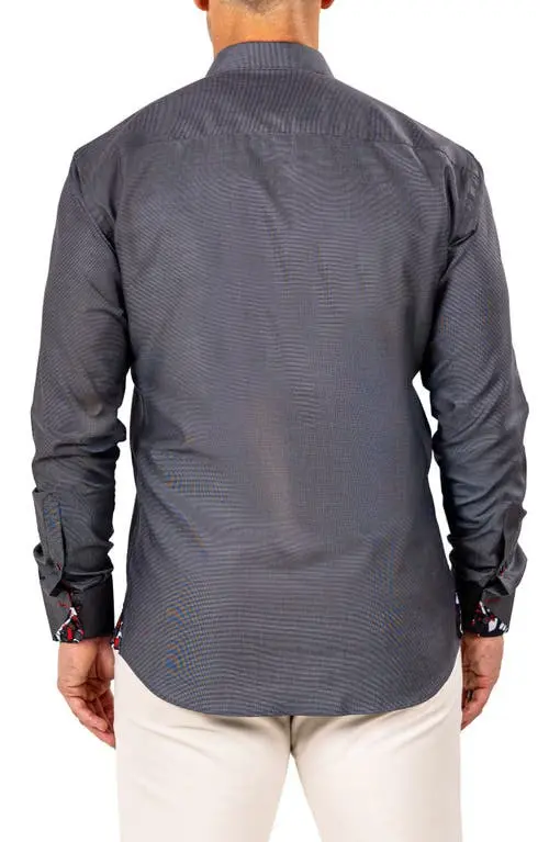 MACEOO Eins Marthy Contemporary Fit Cotton Button-up Shirt - Black