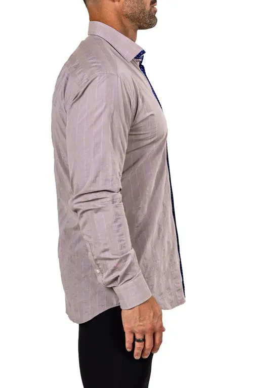 MACEOO Fibonacci Marthy Contemporary Fit Button-up Shirt - Brown