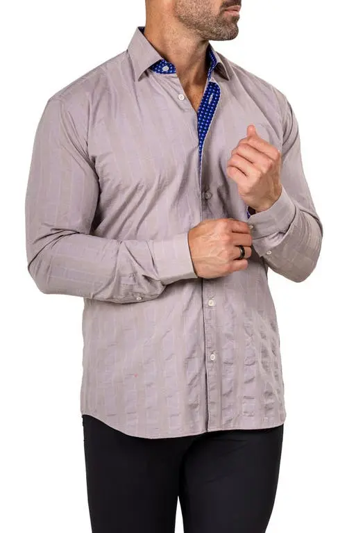 MACEOO Fibonacci Marthy Contemporary Fit Button-up Shirt - Brown