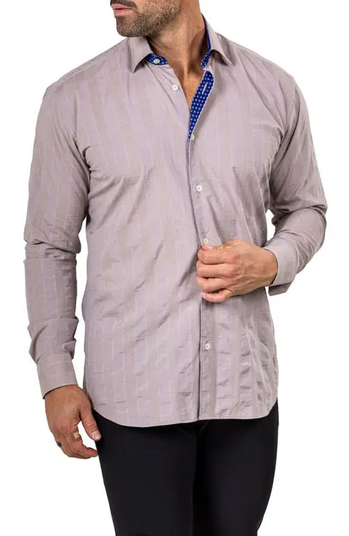MACEOO Fibonacci Marthy Contemporary Fit Button-up Shirt - Brown