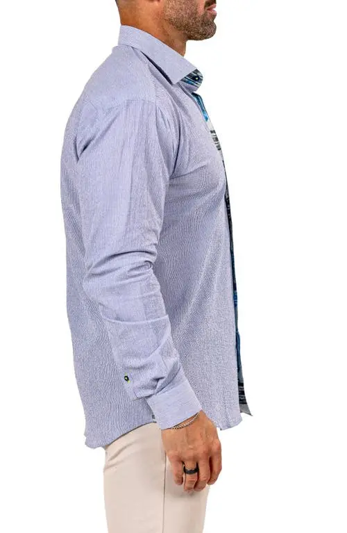 MACEOO Fibonacci Marthy Contemporary Fit Button-up Shirt - Grey