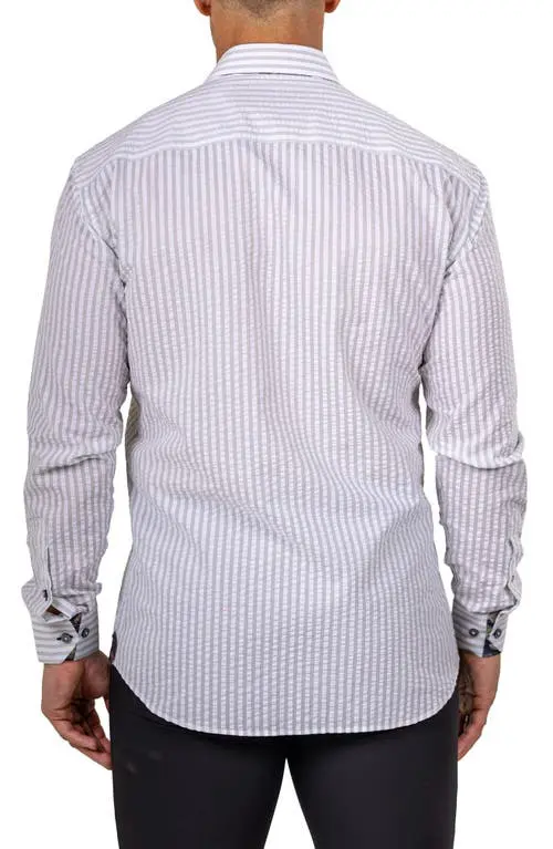 MACEOO Fibonacci Marthy Contemporary Fit Button-up Shirt - Grey