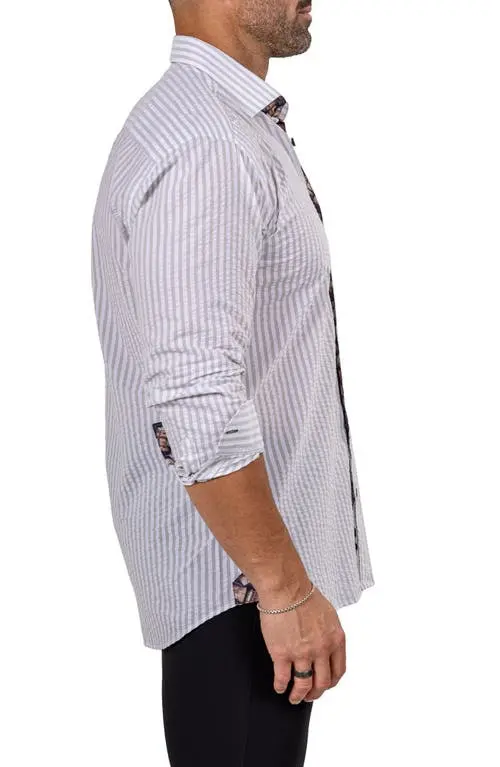 MACEOO Fibonacci Marthy Contemporary Fit Button-up Shirt - Grey
