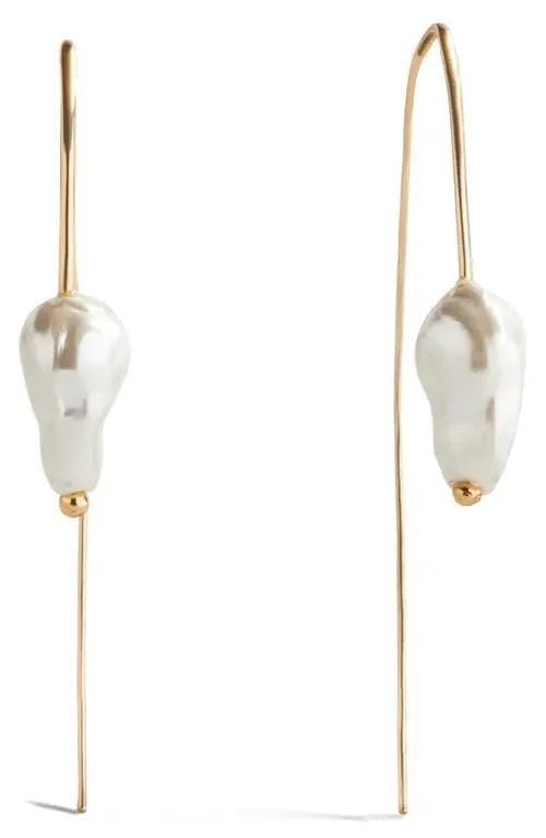 Baublebar Teagan Faux Threader Earrings - Pearl