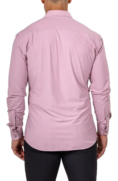 MACEOO Eins Shaped Fit Marthy3010 Knit Button-up Shirt - Pink