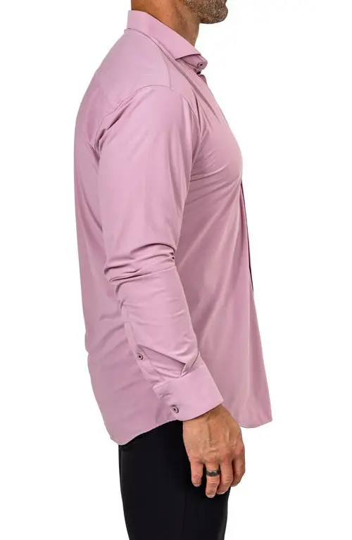 MACEOO Eins Shaped Fit Marthy3010 Knit Button-up Shirt - Pink