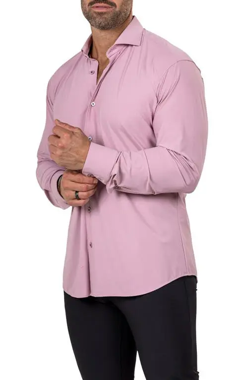 MACEOO Eins Shaped Fit Marthy3010 Knit Button-up Shirt - Pink
