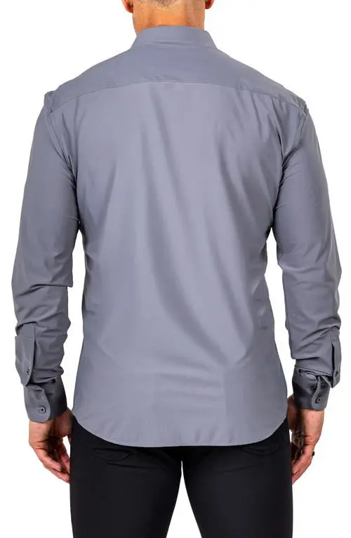 MACEOO Eins Shaped Fit Marthy3014 Knit Button-up Shirt - Grey