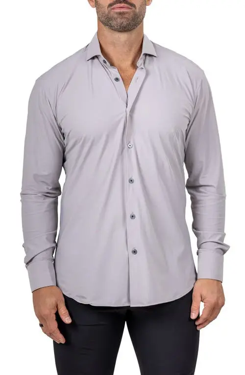 MACEOO Eins Shaped Fit Marthy3016 Knit Button-up Shirt - Grey