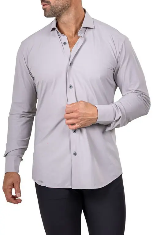MACEOO Eins Shaped Fit Marthy3016 Knit Button-up Shirt - Grey