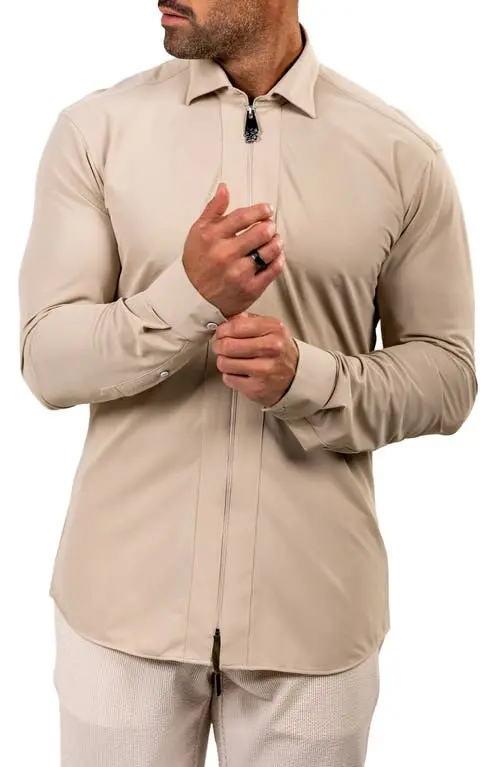 MACEOO Fibzip Marthyr Knit Zip-up Shirt