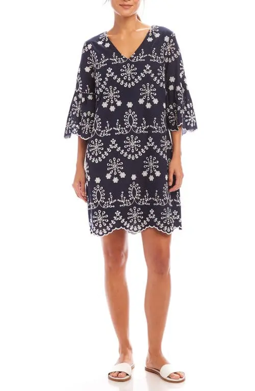 Karen Kane Eyelet Embroidered Sleeveless Tiered Cotton Dress - Now