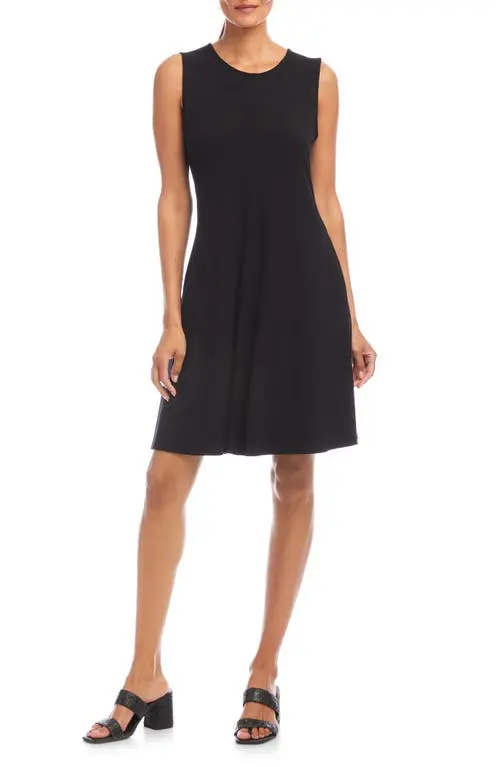 Karen Kane Sleeveless Jersey Fit-and-flare Dress - Blk