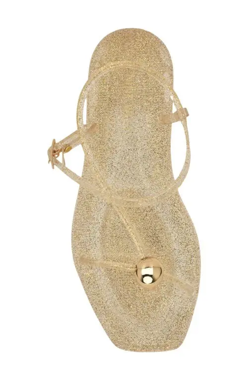 Nine West Ankle Strap Jelly Sandals - Gold