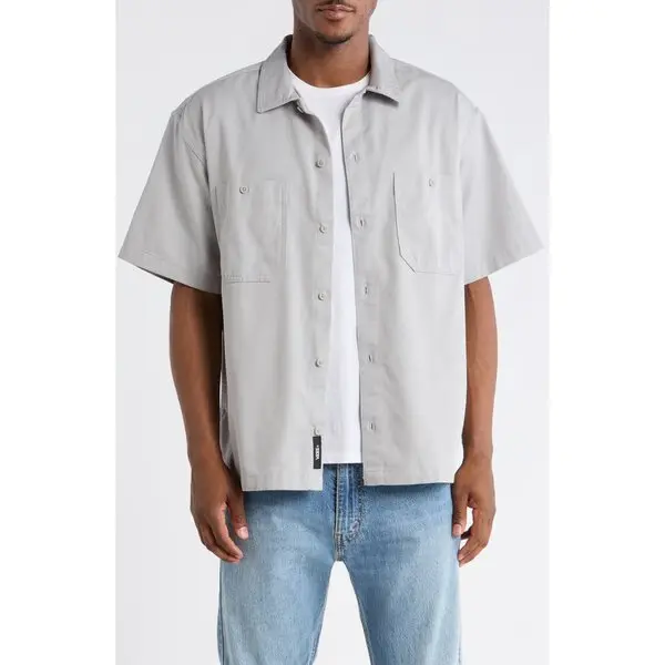 VANS Larkspur Short Sleeve Cotton Button-up Work Shirt