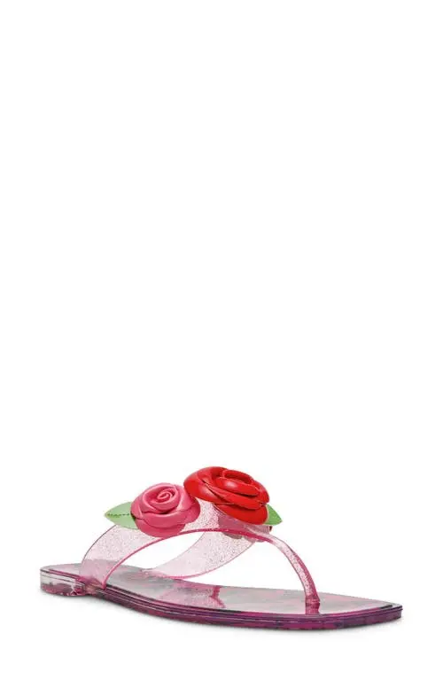 Betsey Johnson Trenten Jelly Flip Flop - Fuchsia/rose