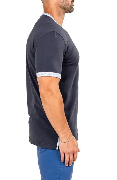 MACEOO Edison Marthyr0008 Cotton V-neck T-shirt - Grey