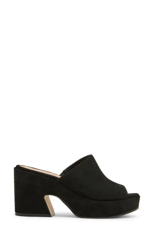 Blondo Platform Slide Sandal - Black Suede