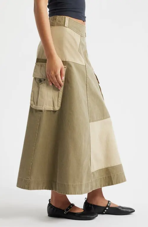 DAMSON MADDER Marcelle Barn Midi Skirt - Olive