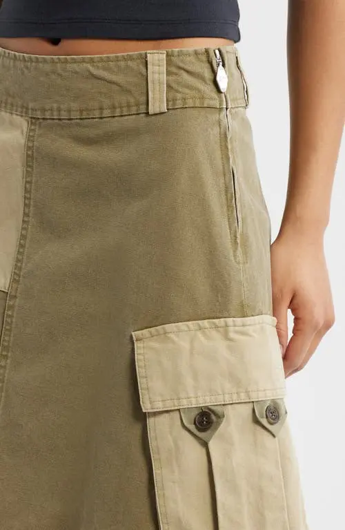DAMSON MADDER Marcelle Barn Midi Skirt - Olive