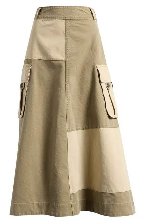 DAMSON MADDER Marcelle Barn Midi Skirt - Olive