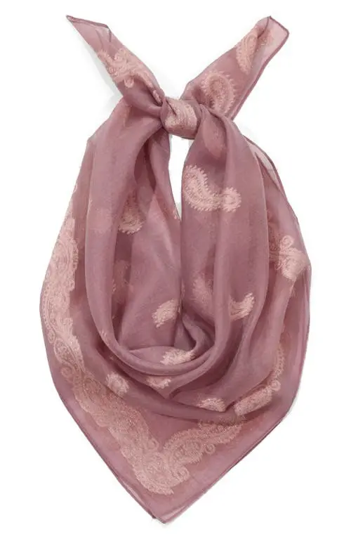 PETIT MOMENTS Everly Paisley Glitter Square Scarf - Rose
