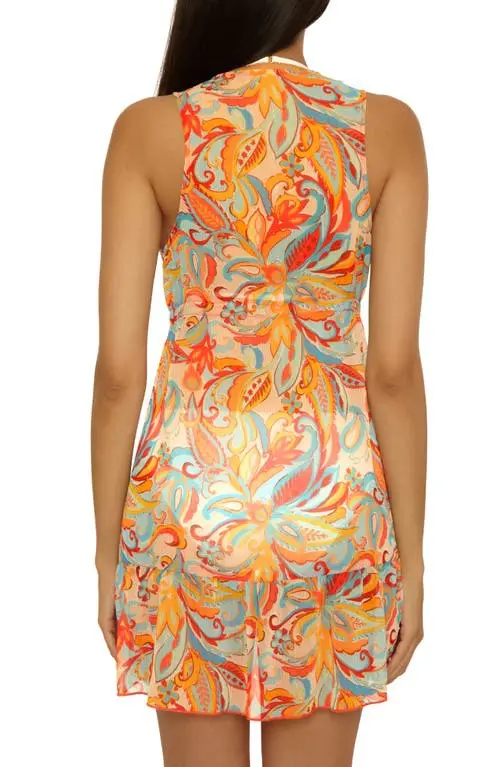 Lucky Brand Printed Chiffon Cover-up Tunic