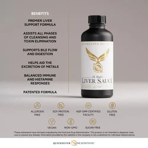 QUICKSILVER SCIENTIFIC Liver Sauce Liposomal Milk Thistle And Dandelion Root Supplement