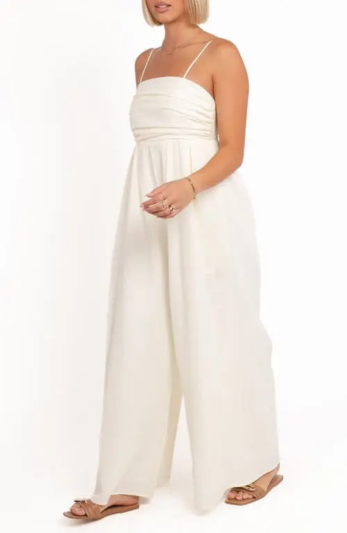 PETAL & PUP Priscilla Flowy Wide Leg Jumpsuit - Butter