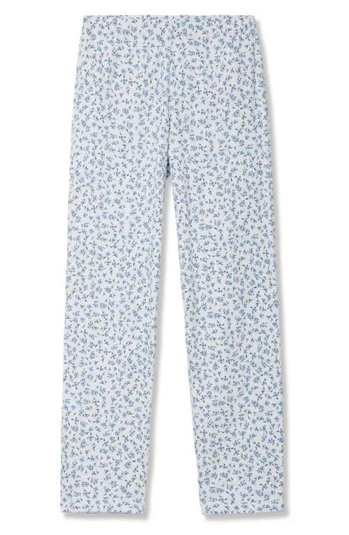 PETITE PLUME Pima Cotton Pointelle Pants - Blue