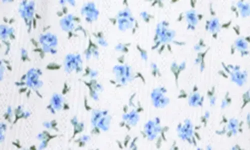 PETITE PLUME Pima Cotton Pointelle Pants - Blue