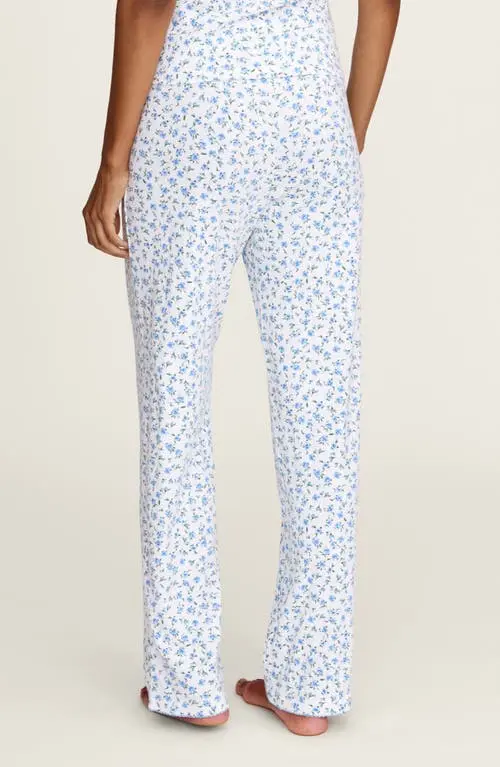 PETITE PLUME Pima Cotton Pointelle Pants - Blue
