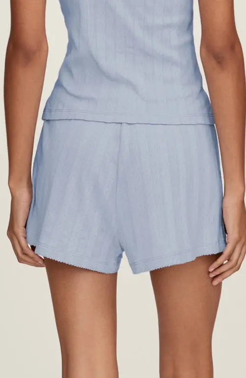 PETITE PLUME Pima Cotton Pointelle Shorts