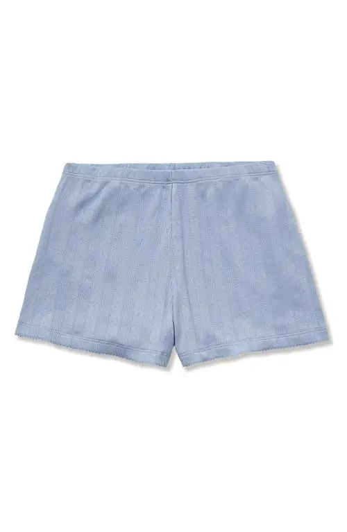PETITE PLUME Pima Cotton Pointelle Shorts