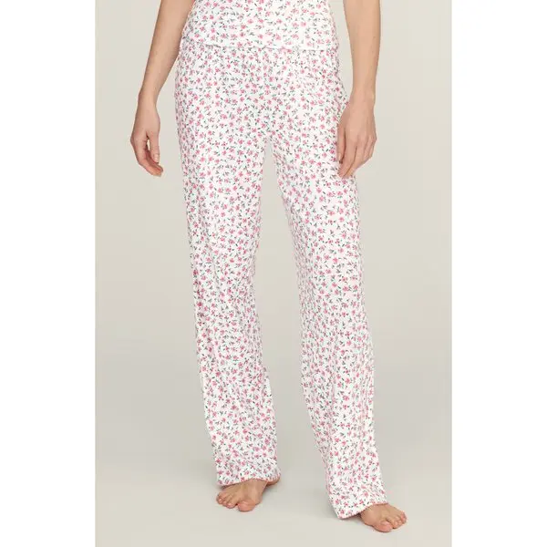 PETITE PLUME Pima Cotton Pointelle Pants - Pink
