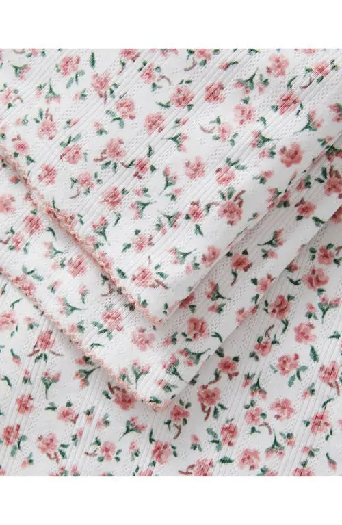 PETITE PLUME Pima Cotton Pointelle Pants - Pink