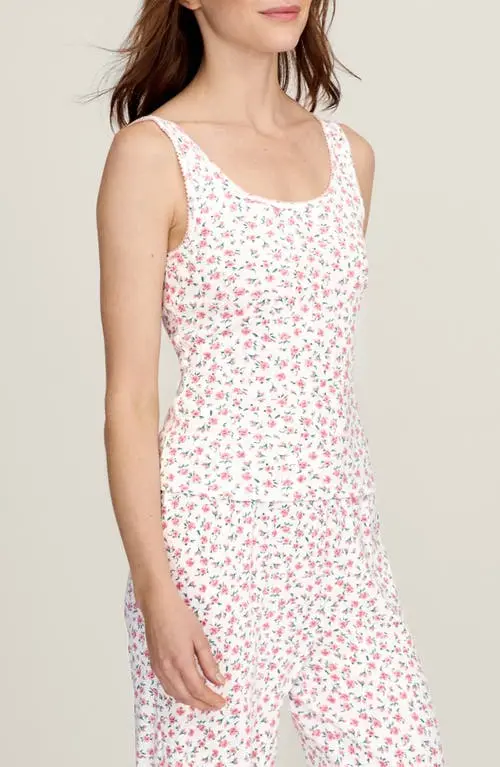 PETITE PLUME Pima Cotton Pointelle Tank - Pink