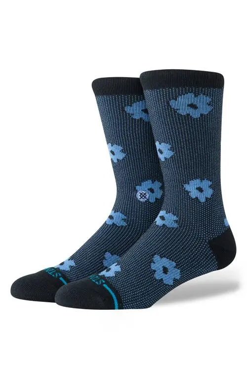 Stance Digital Daisy Jacquard Crew Socks - Black