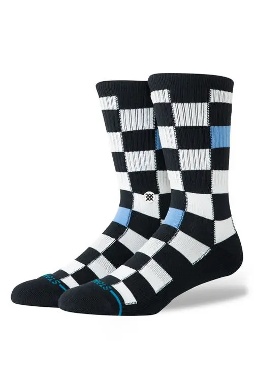 Stance Chef Check Crew Socks - Black