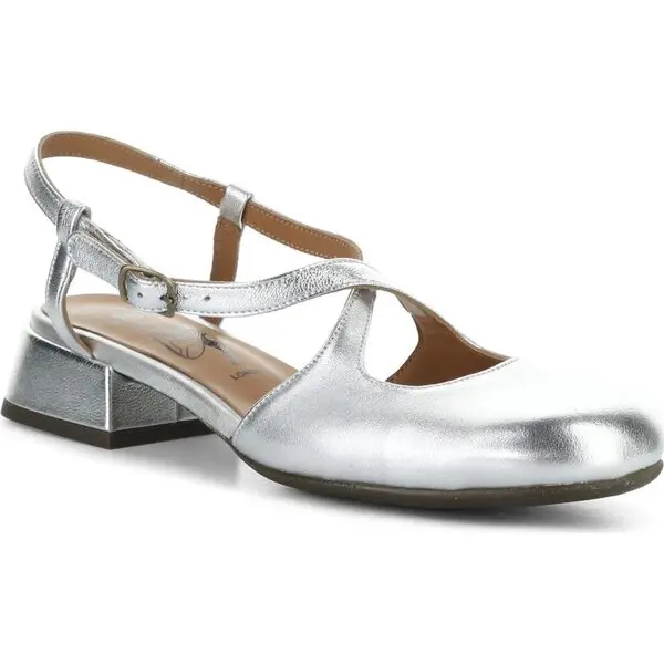 Fly London Cark Ankle Strap Pumps - 003 Silver