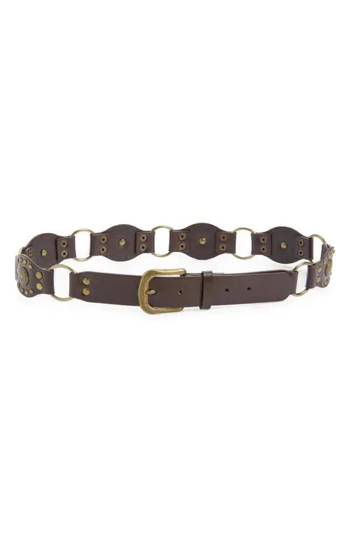 Bp. Studded Faux Leather Belt With O-ring - Brown
