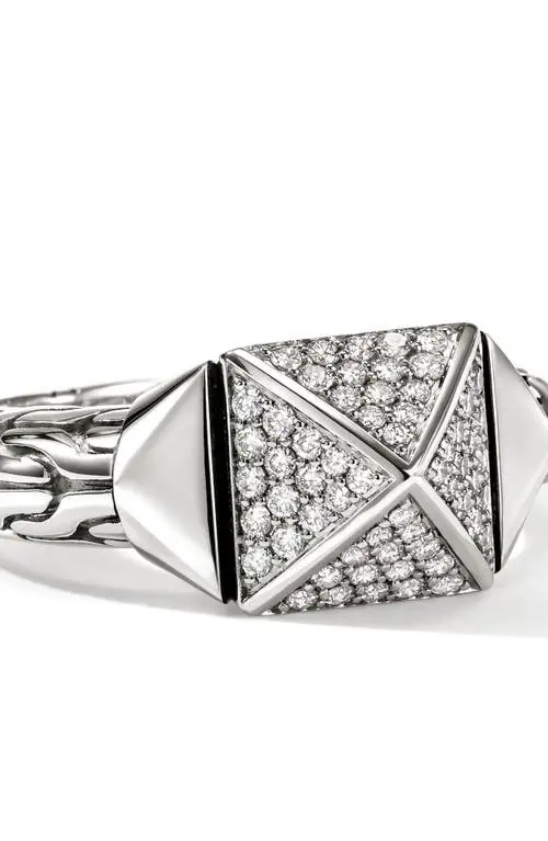 John Hardy Icon Stud Diamond Ring - Silver