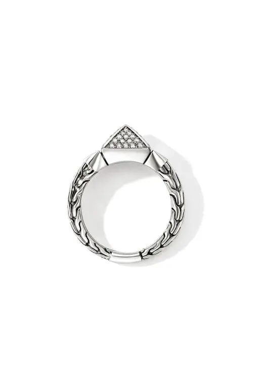 John Hardy Icon Stud Ring With Pavé Diamonds