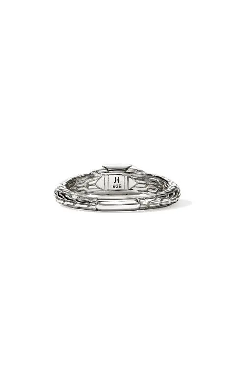 John Hardy Icon Stud Ring With Pavé Diamonds - Silver