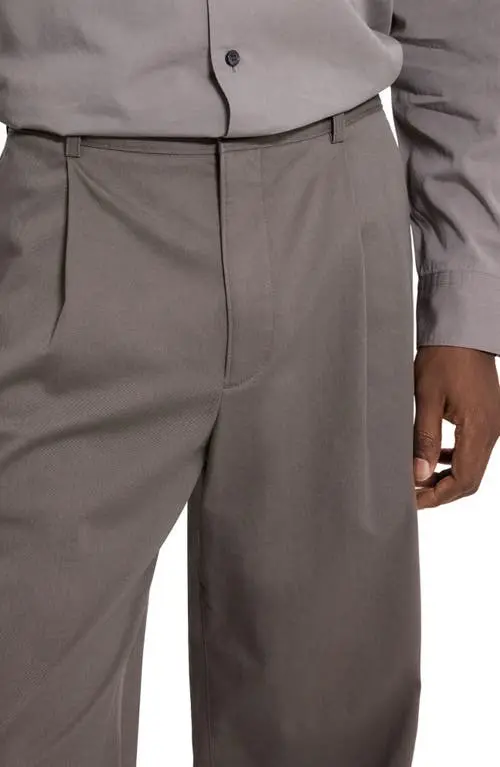 Theory Relaxed Pleat In Moonsoft Cotton Blend Pants - Morel