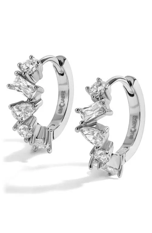 Lili Claspe Mavis Huggie Hoop Earrings - Silver
