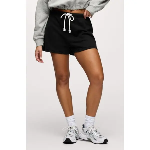 NUUDS French Terry Drawstring Shorts - Black
