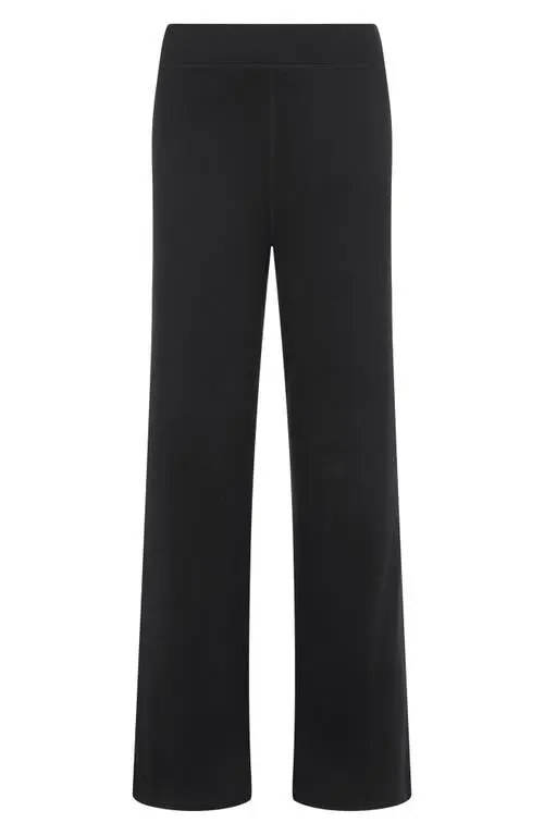 NUUDS Slinky High Waist Wide Leg Rib Pants