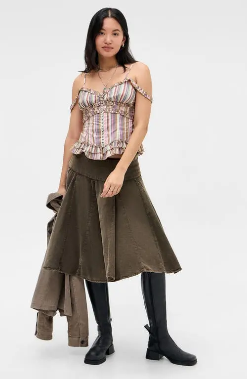 BDG URBAN OUTFITTERS Stevie Stripe Off The Shoulder Camisole